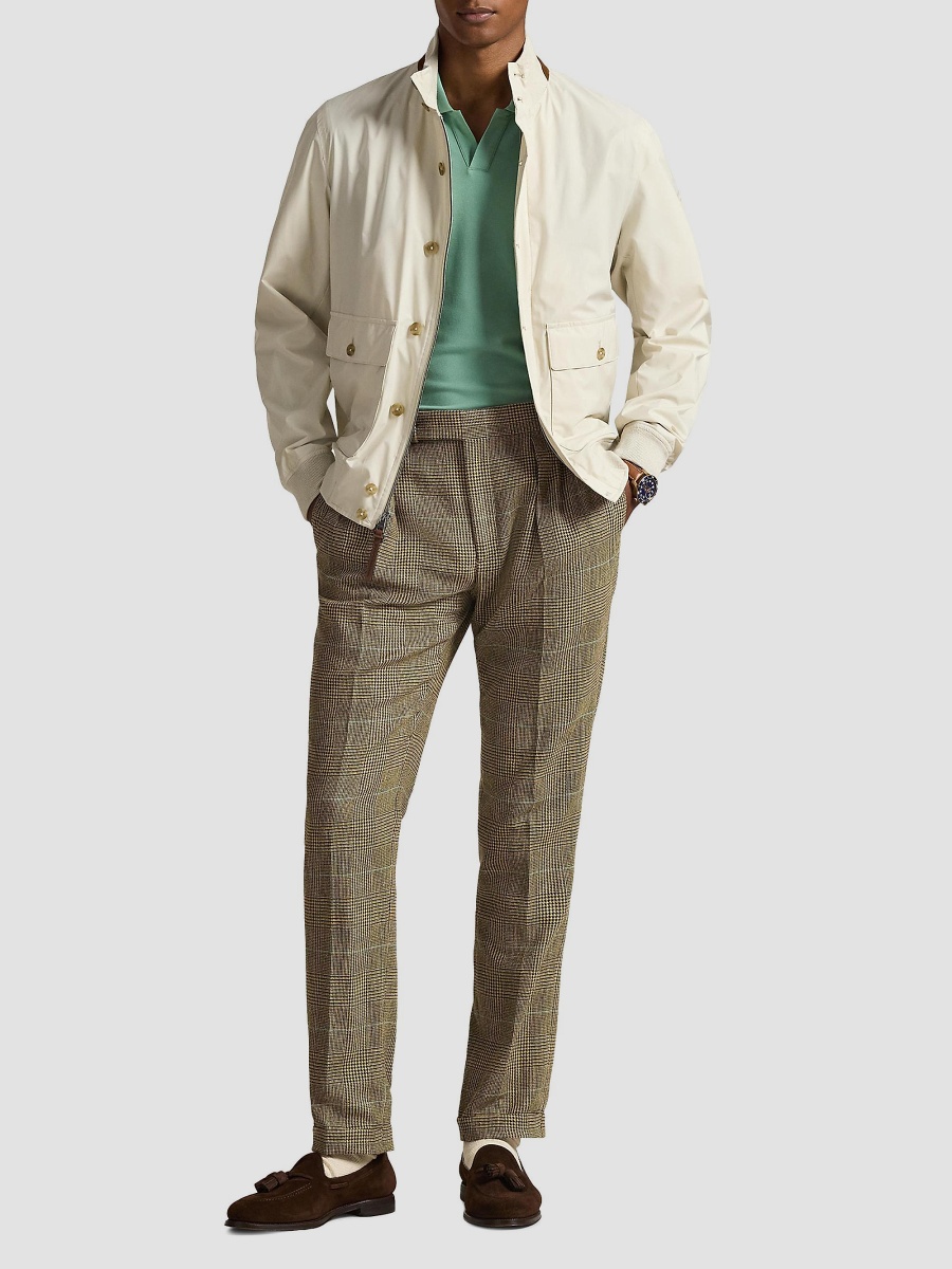 POLO RALPH LAUREN gabardine stand collar bomber jacket